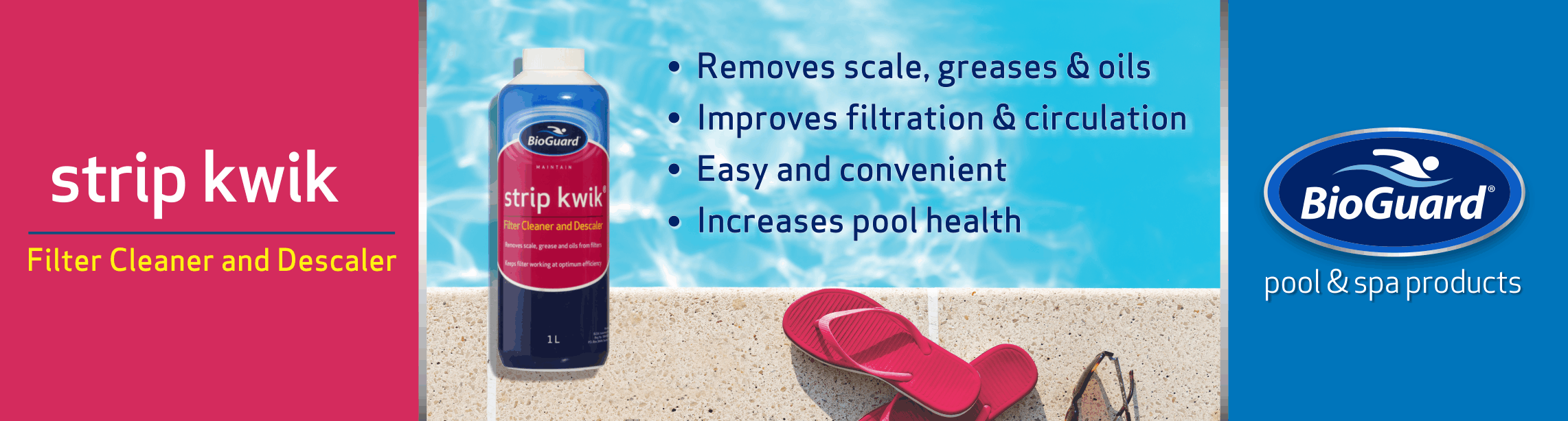 POOL FILTER SAND CLEANER BIOGUARD® STRIP KWIK® - POOL MECCA